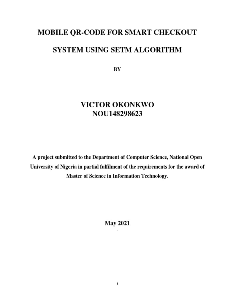Mobile QR-Code For Smart Checkout System Using SETM Algorithm ...