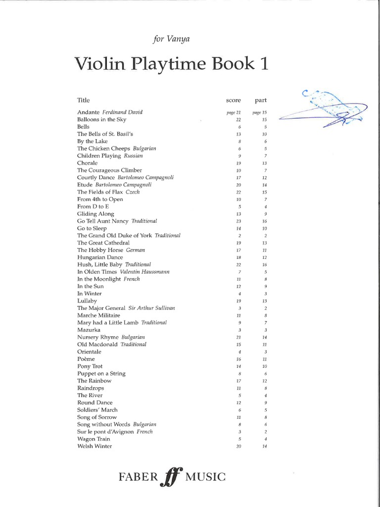 1 - Violin Playtime Book 1 | PDF