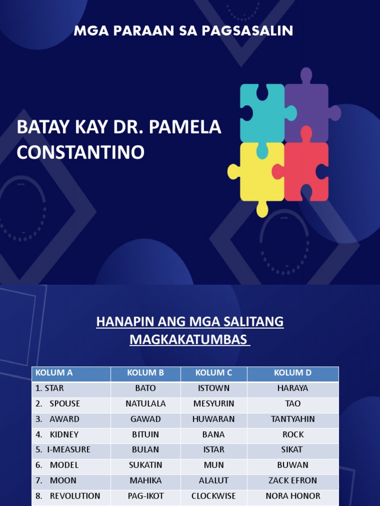 Mga Paraan Sa Pagsasalin | PDF