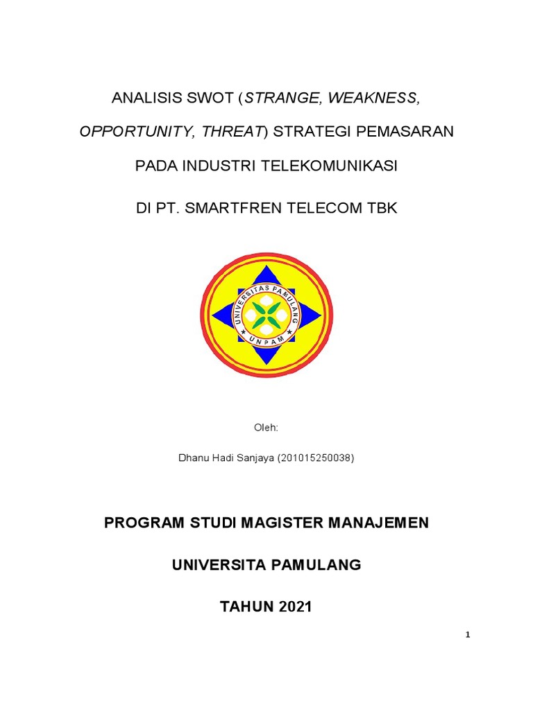 Dhanu Hadi Sanjaya - 201015250038 - Makalah Swot | PDF