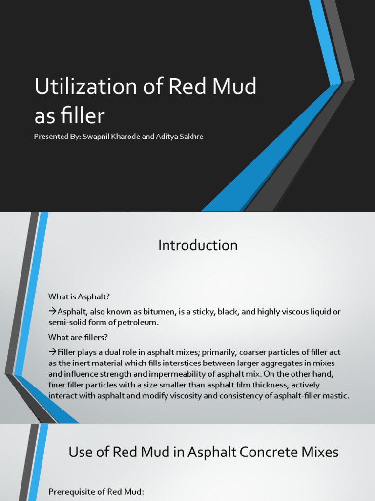 Utilization of Red Mud As Filler | PDF | Asphalt | Construction Aggregate