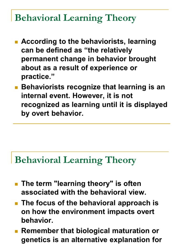 Behavioral Learning Theory | Classical Conditioning | Reinforcement