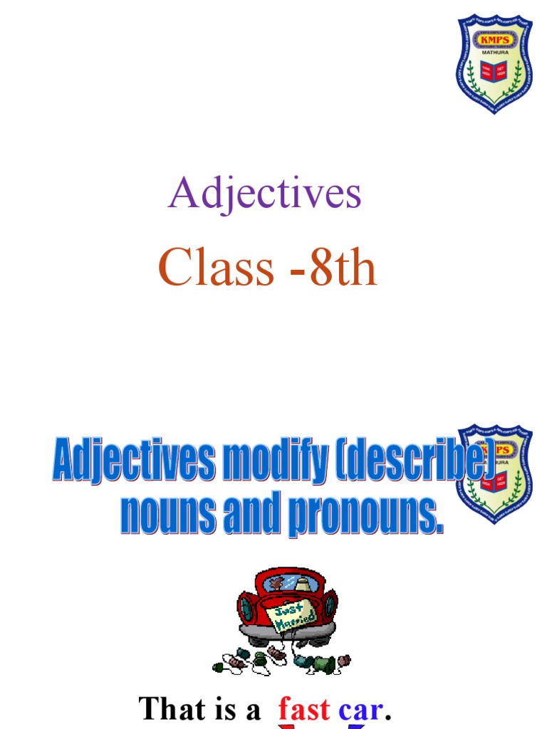 Adjectives Class 8th | PDF