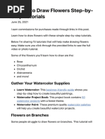 Drawing Flowers | PDF | Flowers | Plants