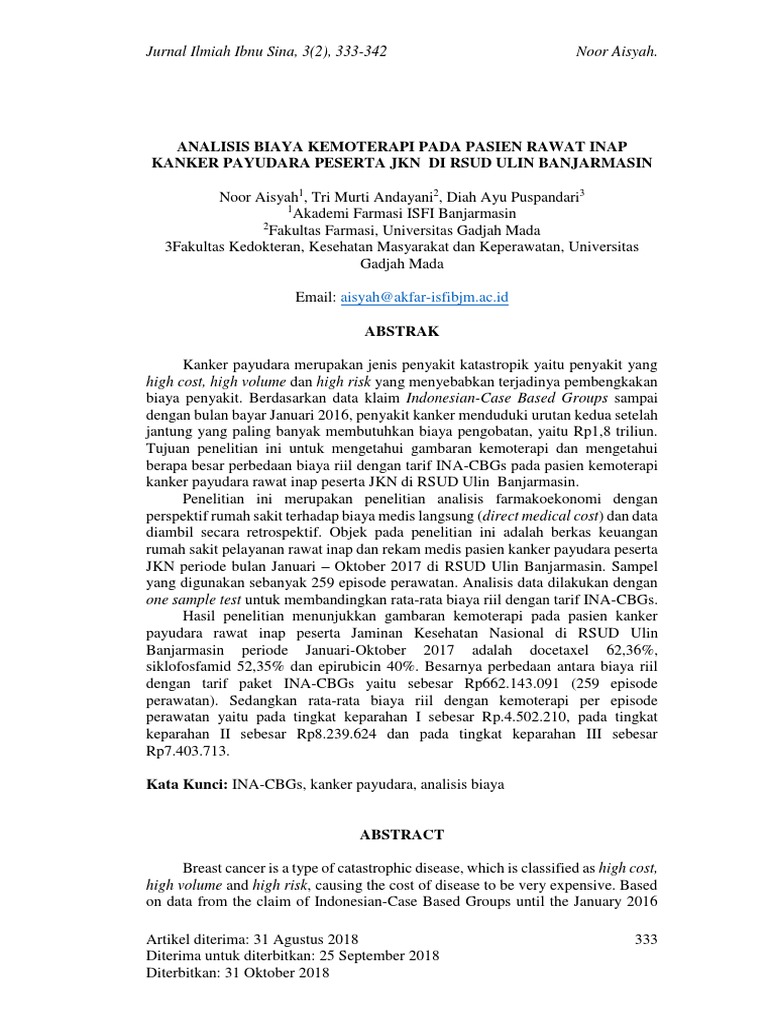 Obat Kemo Di Rs Ulin | PDF