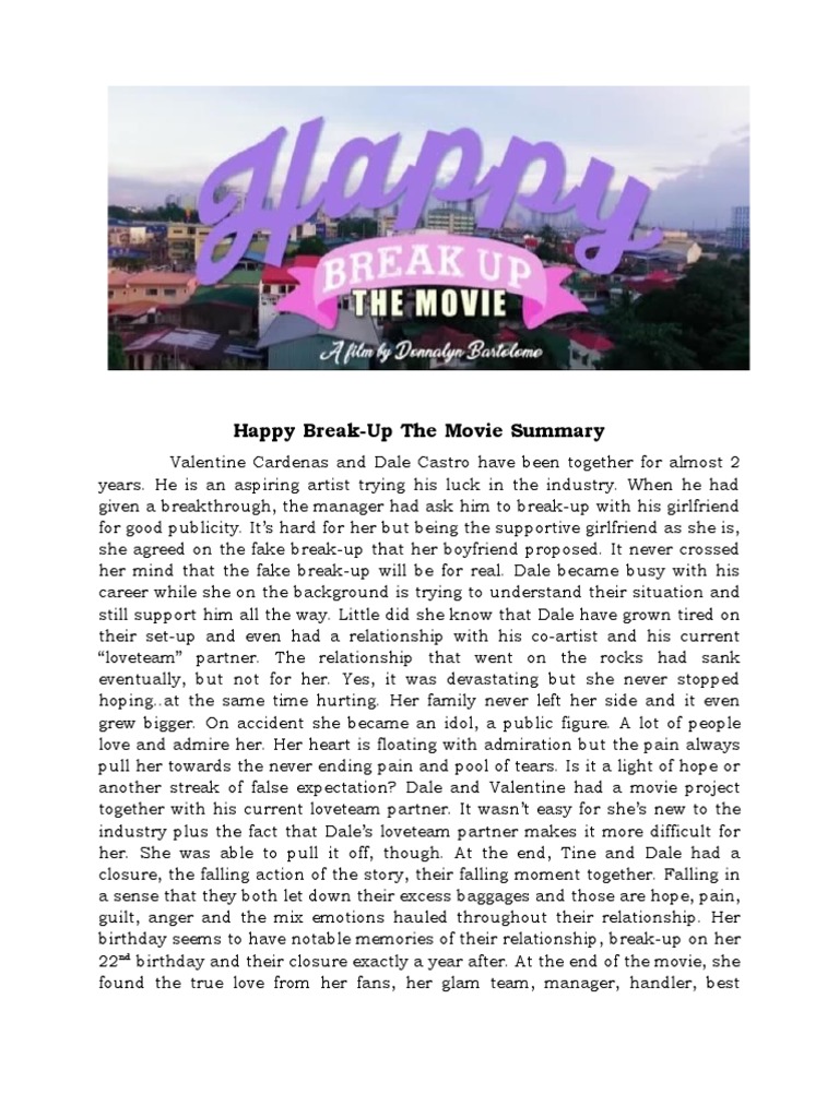 Happy Break-Up The Movie Reflection Paper | PDF | Love