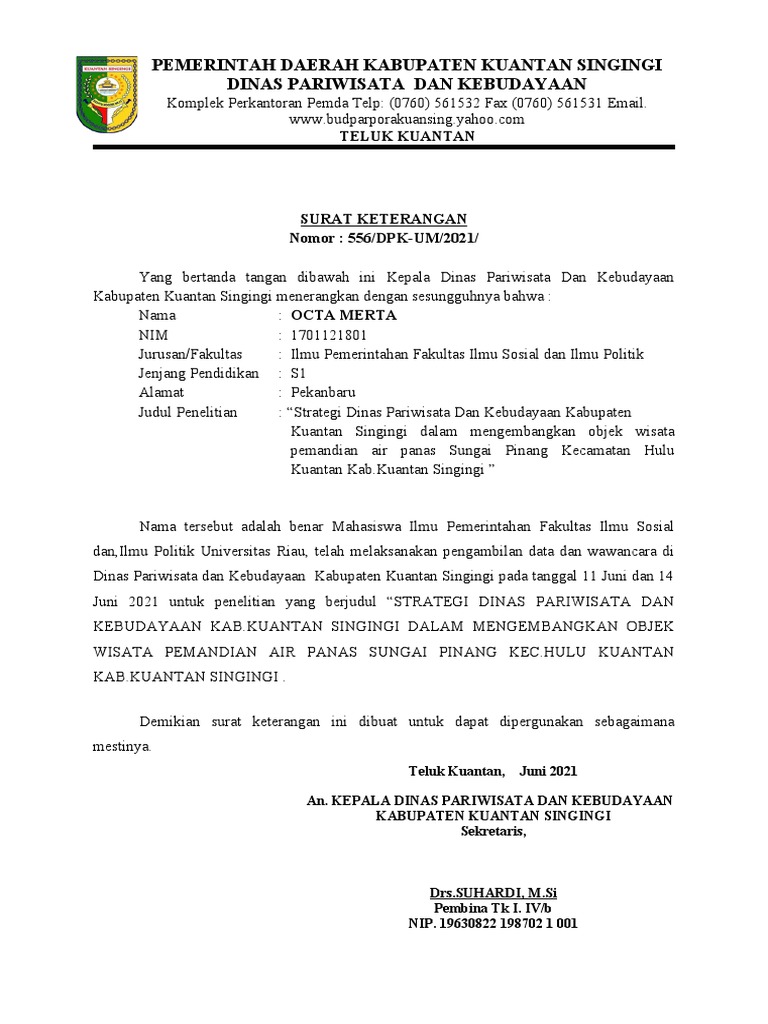 Surat Balasan Riset | PDF