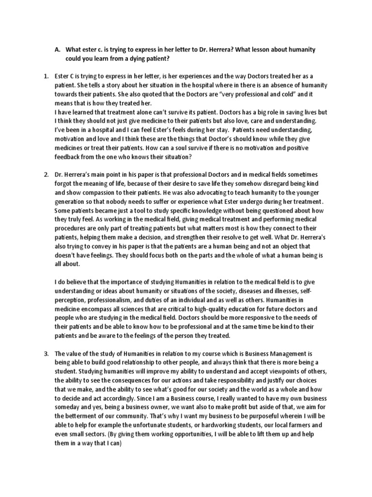 Medicine and Humanities Case Study (AutoRecovered) | PDF | Patient | Museum