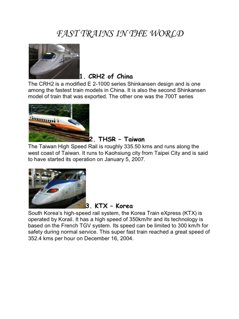 1 | PDF | High Speed Rail | Train