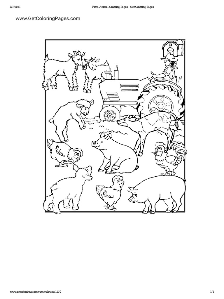 Farm Animal Coloring Pages | PDF