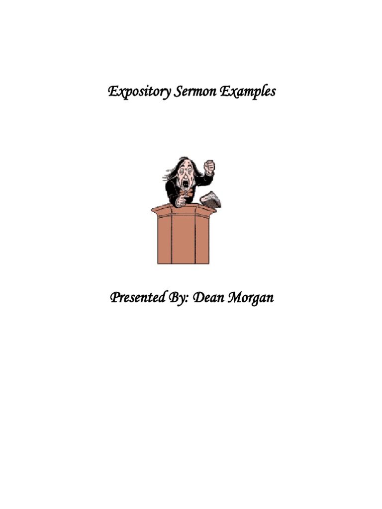 Expository Sermon Examples | PDF | Deacon | Pastor