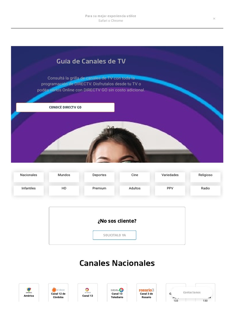 Guía De Canales De Tv Directv Argentina Pdf Empresas De