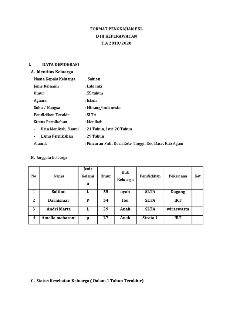 Format Pengkajian KKN | PDF