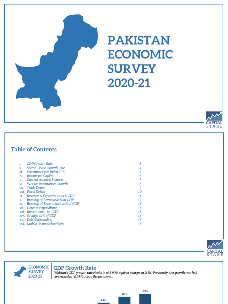 Pakistan Economic Survey - 2020-21 | PDF | Government Spending | Gross ...