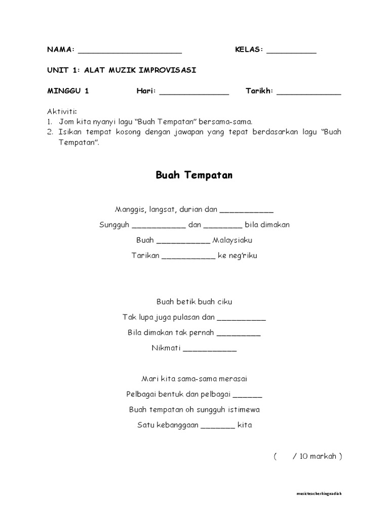 2021 Tahun 6 Unit 1 Minggu 1 Pdf