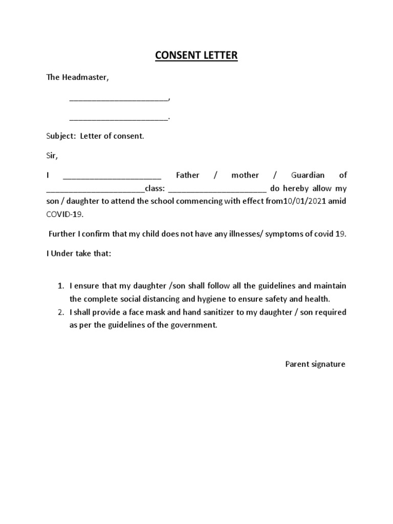 Consent Letter | PDF