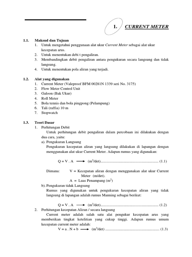 Current Meter | PDF