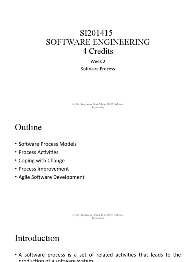 An Overview of Fundamental Software Process Models and Activities | PDF | Component Based ...
