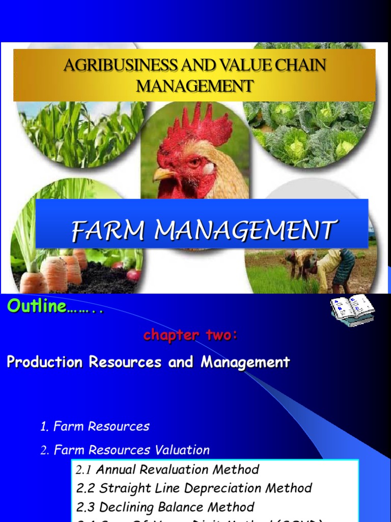 Farm Management Chap 2 | PDF | Depreciation | Book Value
