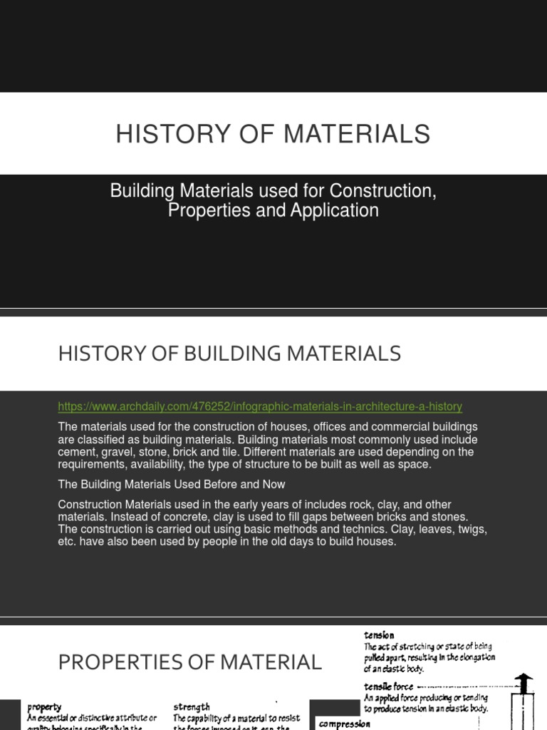 History of Building Materials | PDF