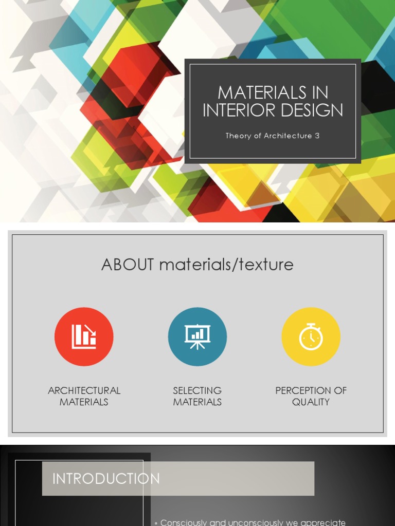 Interior Design Materials Overview | PDF | Textiles | Sustainability