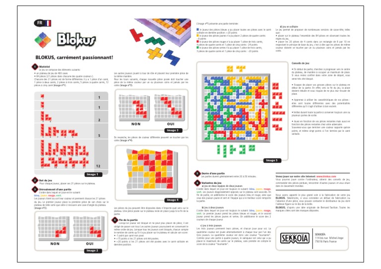 Blokus - Règles | PDF | Loisirs | Des sports