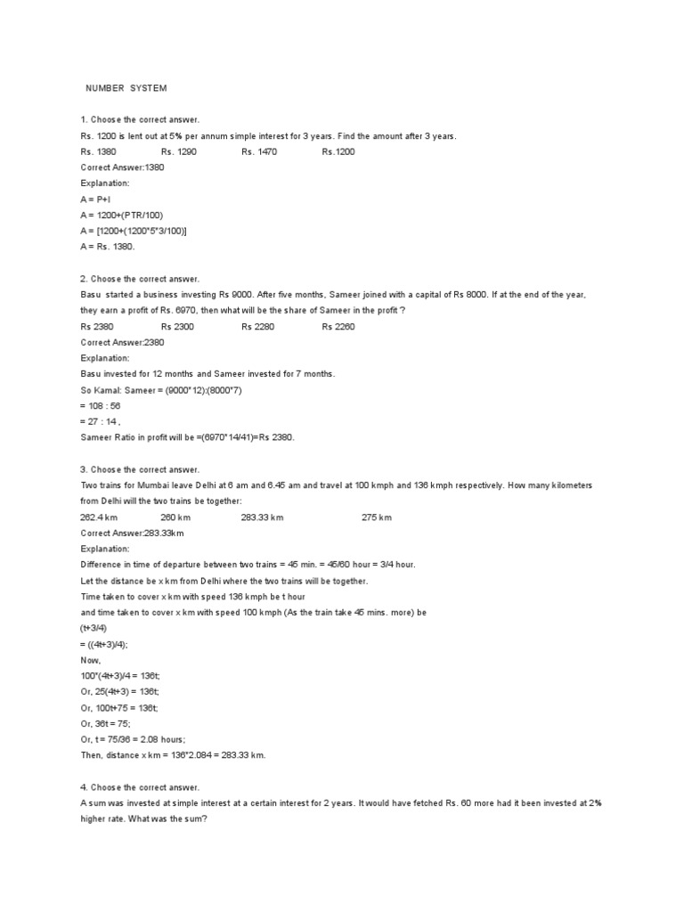 Amcat Questions | PDF | Division (Mathematics) | Arithmetic