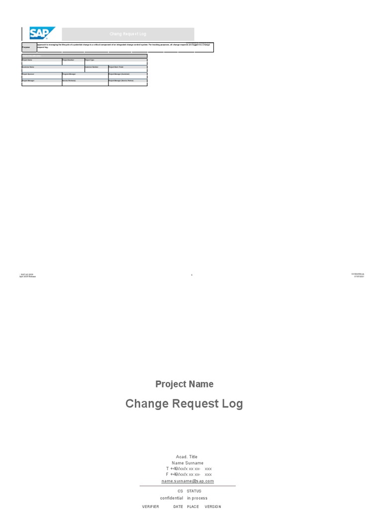 A Comprehensive Change Management Log | PDF | Business | Computing