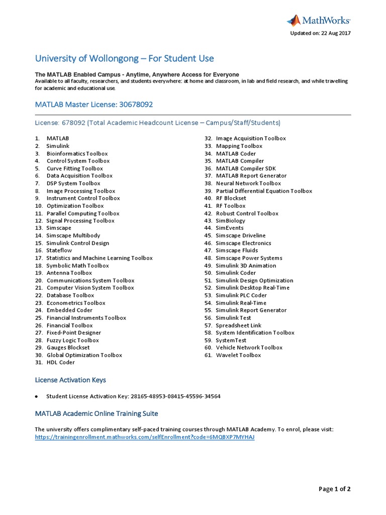 MATLAB Access & Installation Guide | PDF | Matlab | Programmer