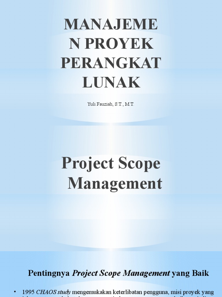 MPPL-3 - Project Scope Management | PDF | Bisnis