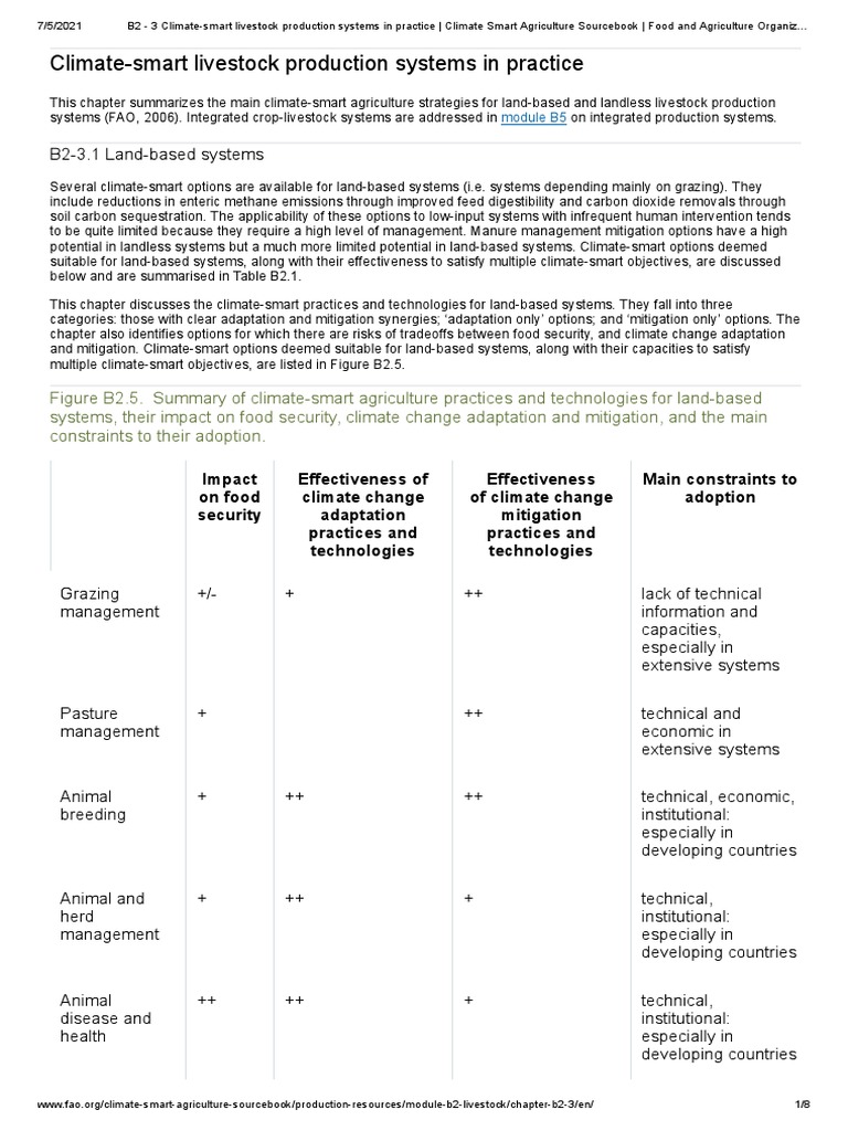 Climate-Smart Livestock Practices | PDF | Grazing | Climate Change ...