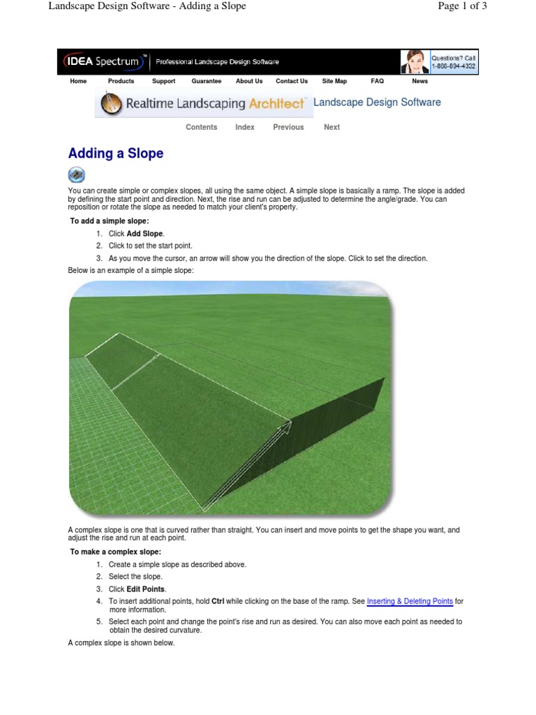 Adding A Slope: Landscape Design Software | PDF | Slope | Computing