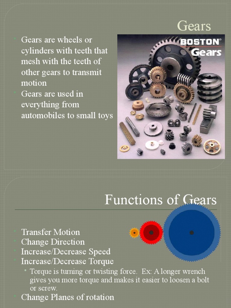 Gears | PDF | Gear | Machines