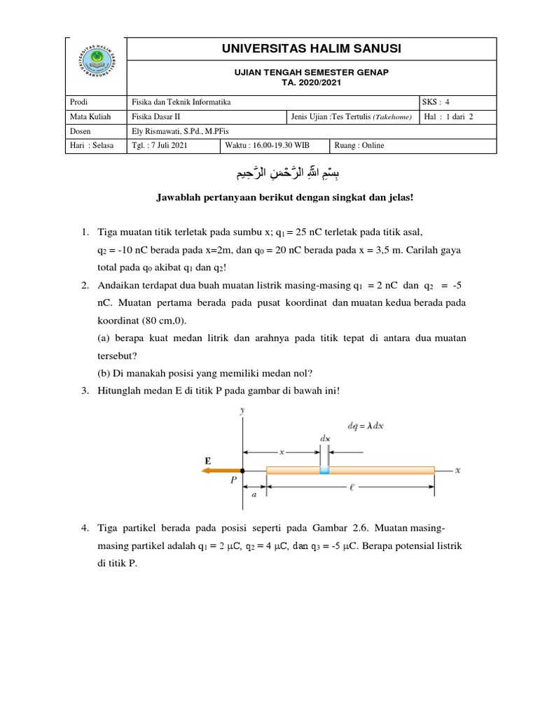FISIKA DASAR II - UTS - Genap | PDF | Sains & Matematika