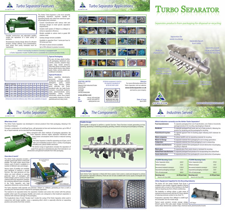 The Versatile Atritor Turbo Separator: Efficiently Separating a Wide ...
