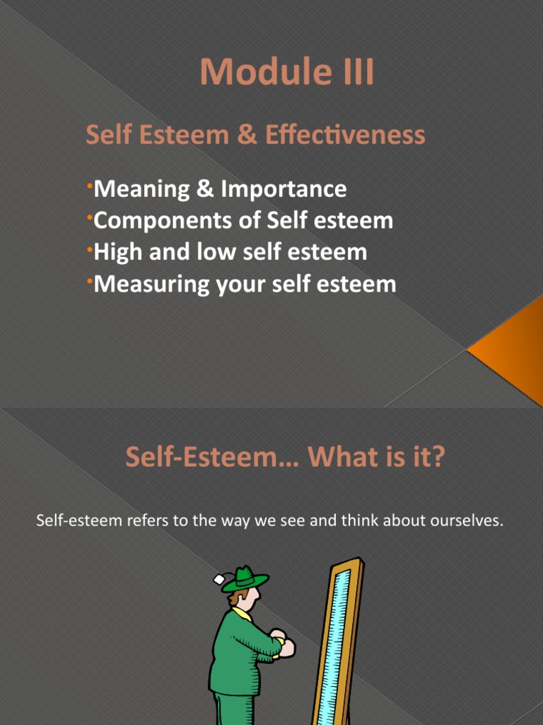 Module III - Self Esteem & Effectiveness | PDF | Self Esteem ...