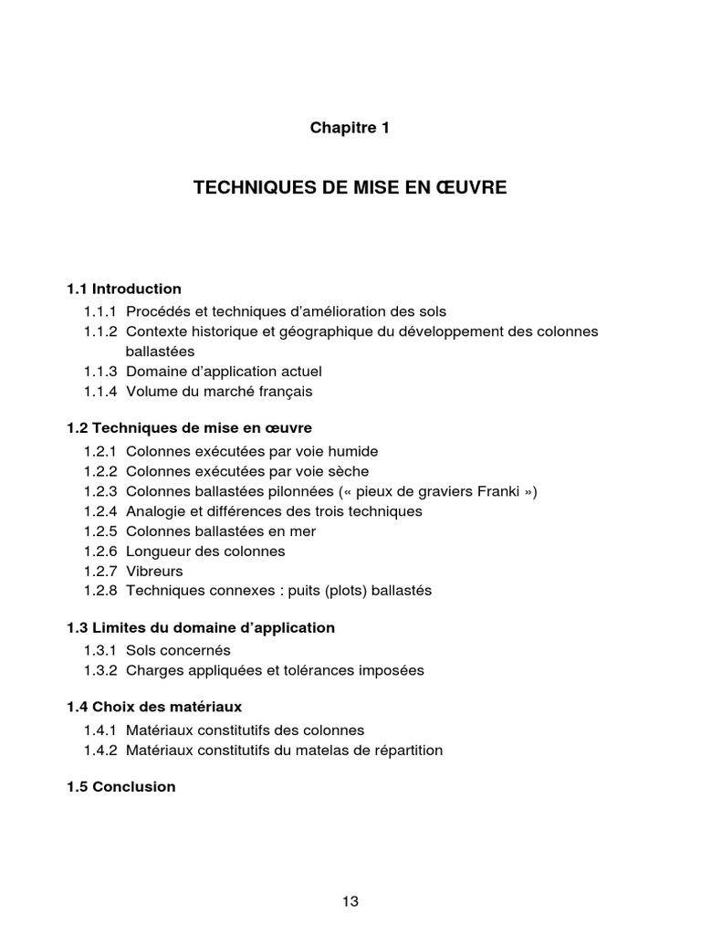 Techniques de Colonnes Ballastées en Sols | PDF | Forage | Fondation ...