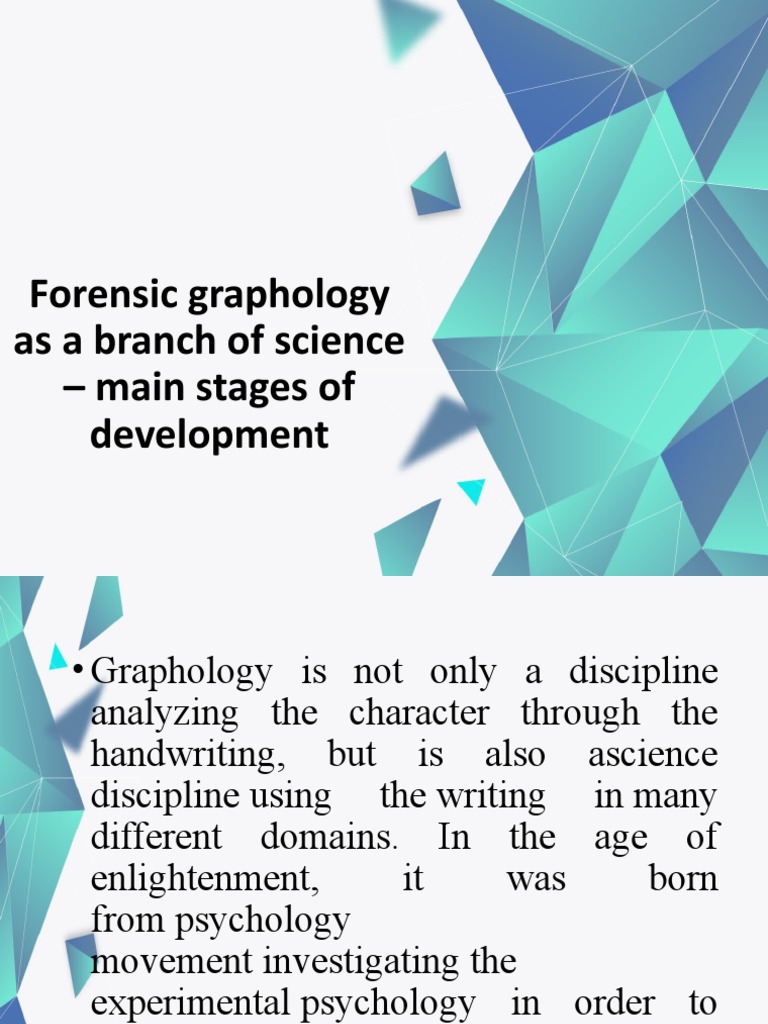 Forensic Graphology As A Branch of Science - Main Stages of Development ...