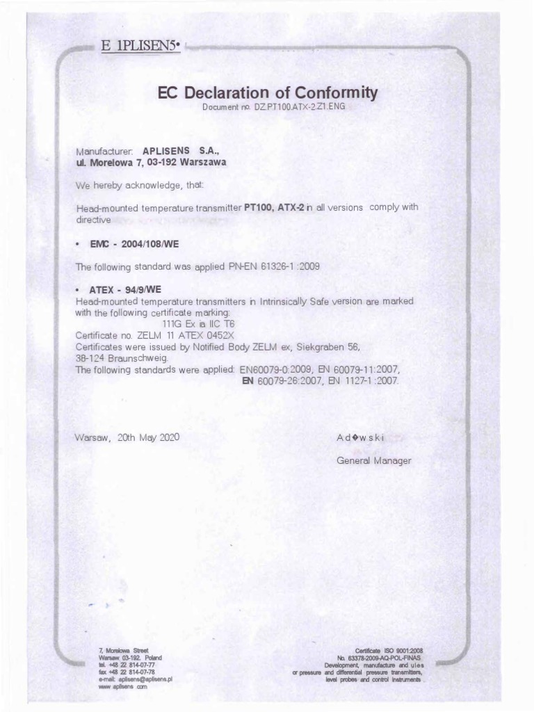 Mud Temp Certificate333 | PDF | Safety | Wellness