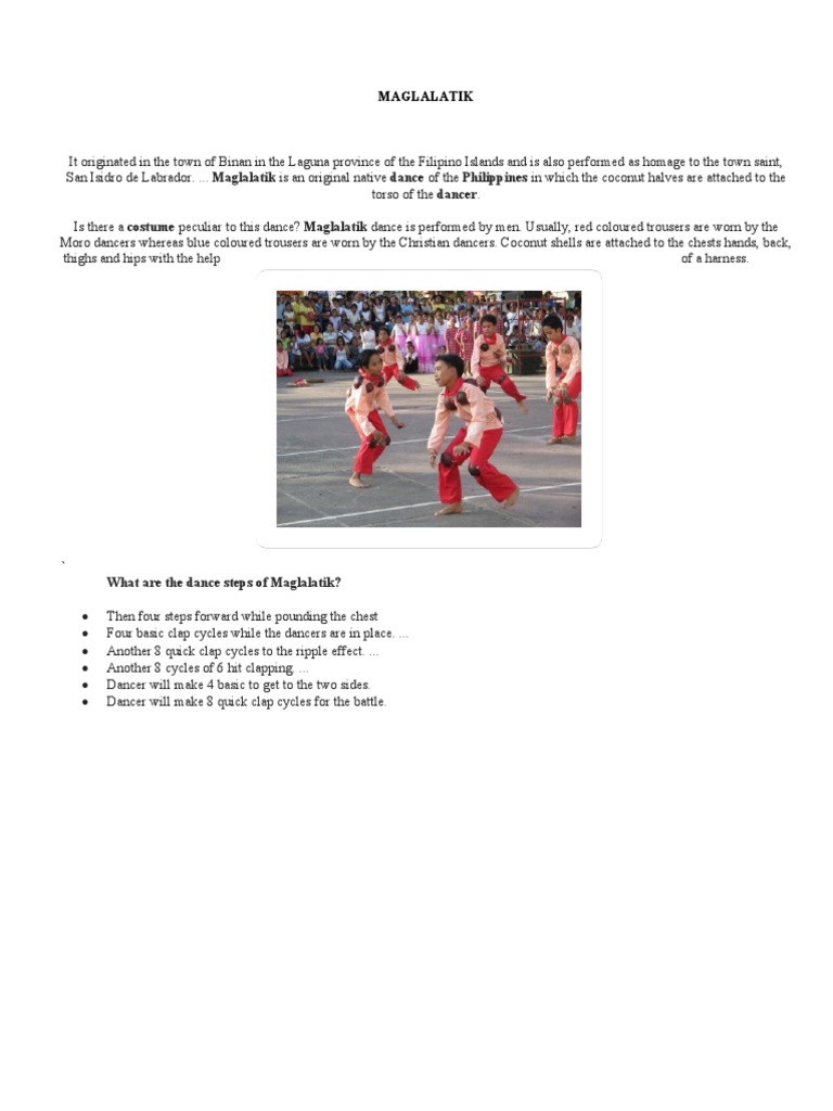 Maglalatik: ' What Are The Dance Steps of Maglalatik? | PDF