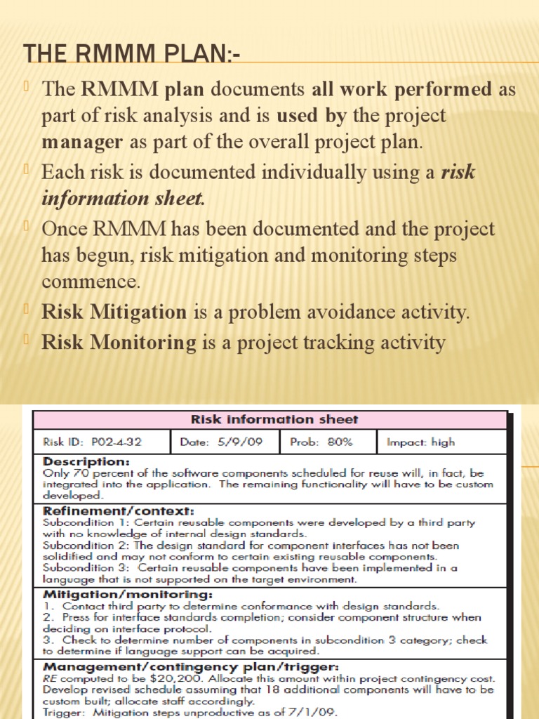 Risk Management RMMM Plan | PDF