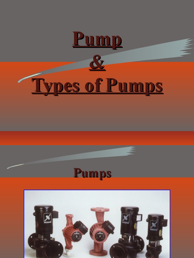 Types of Pumps and Centrifugal Pump | PDF | Pump | Machines