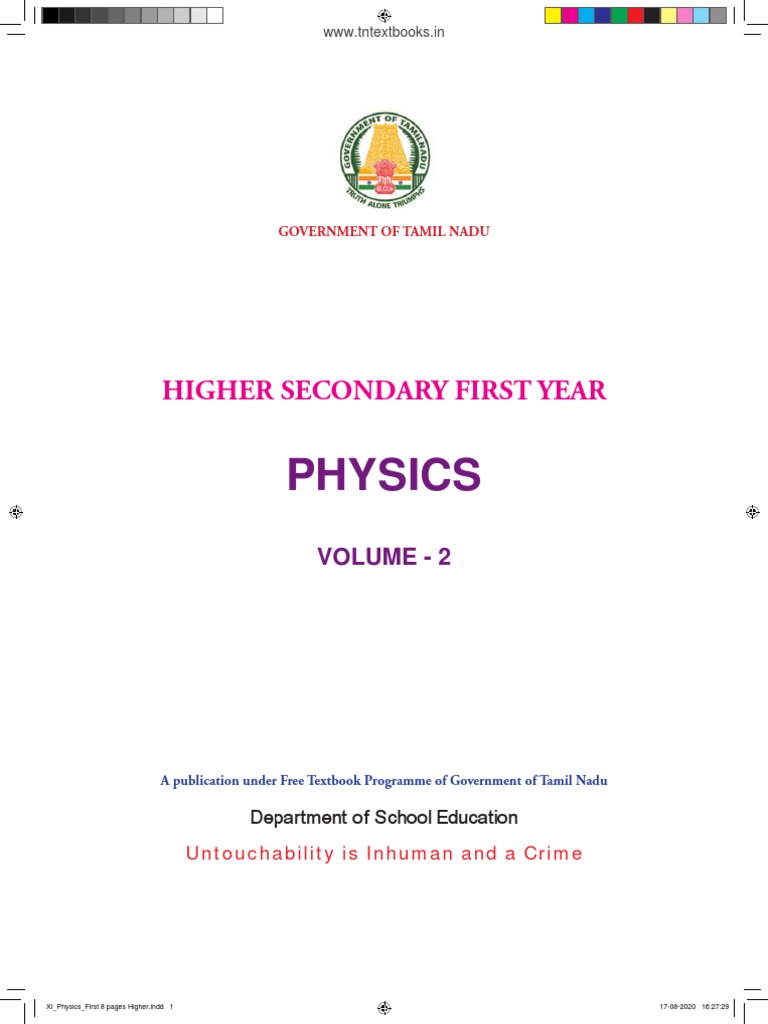 11th Physics Vol2 EM - WWW - Tntextbooks.in | PDF | Apsis | Orbit