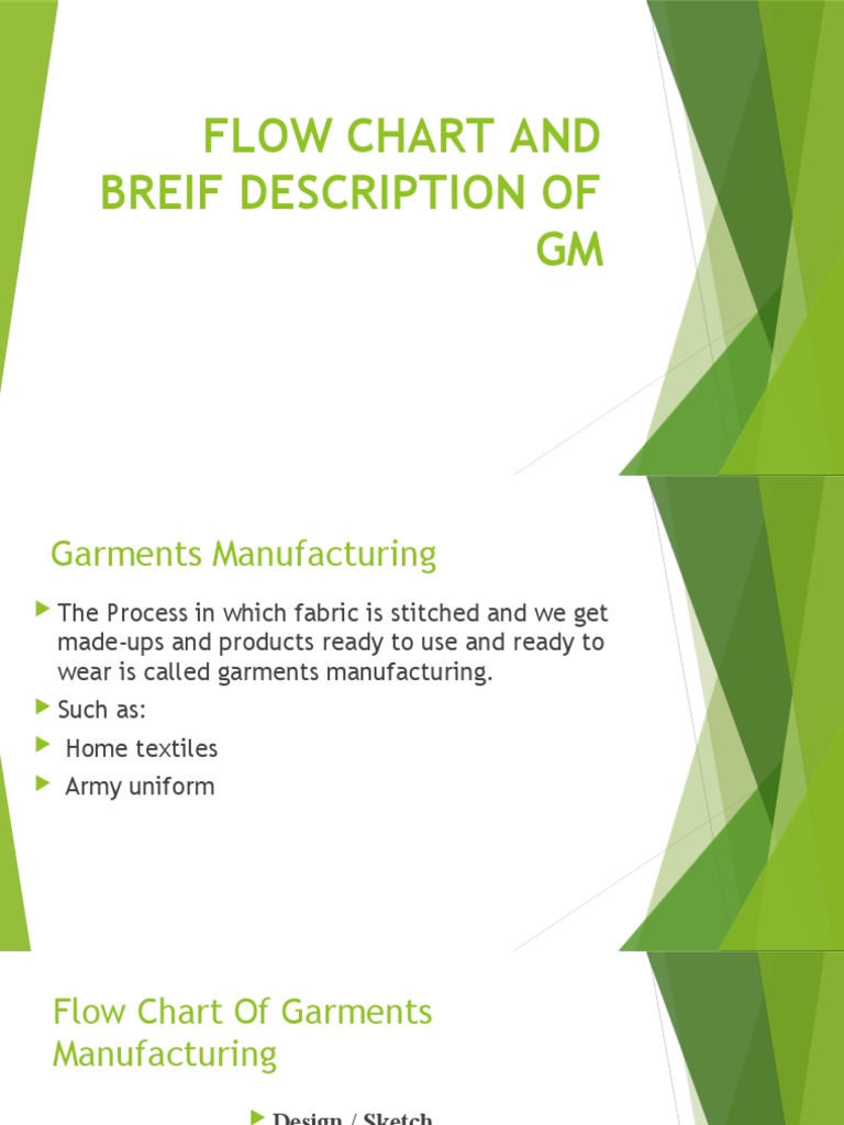 Flow Chart and Breif Description of GM | PDF | Sewing | Clothing