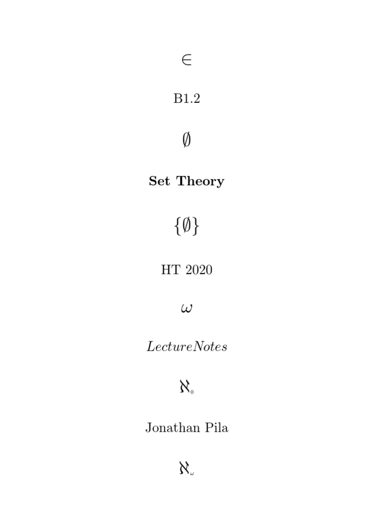 Set Theory: Axioms and Concepts Overview | PDF | First Order Logic ...