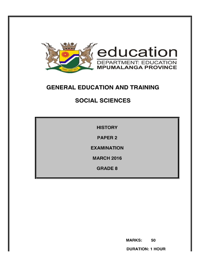 History Grade 8 March | PDF | Industrial Revolution | Labour Economics