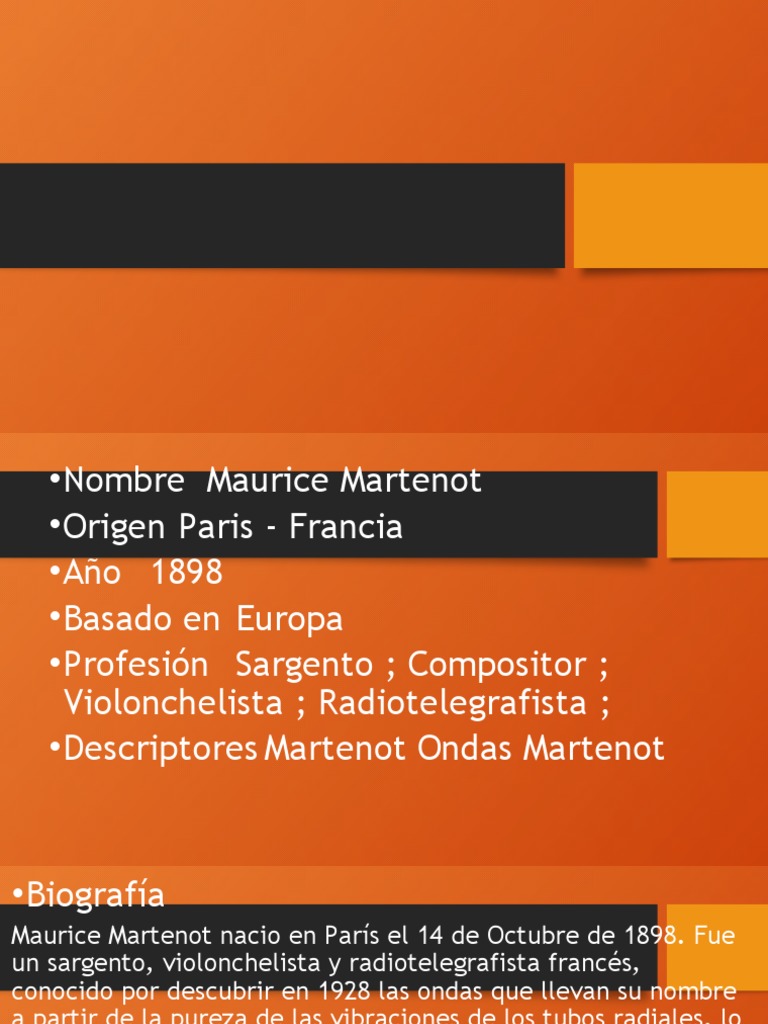 Biografía y Método de Maurice Martenot | PDF | Ritmo | Instrumentos ...