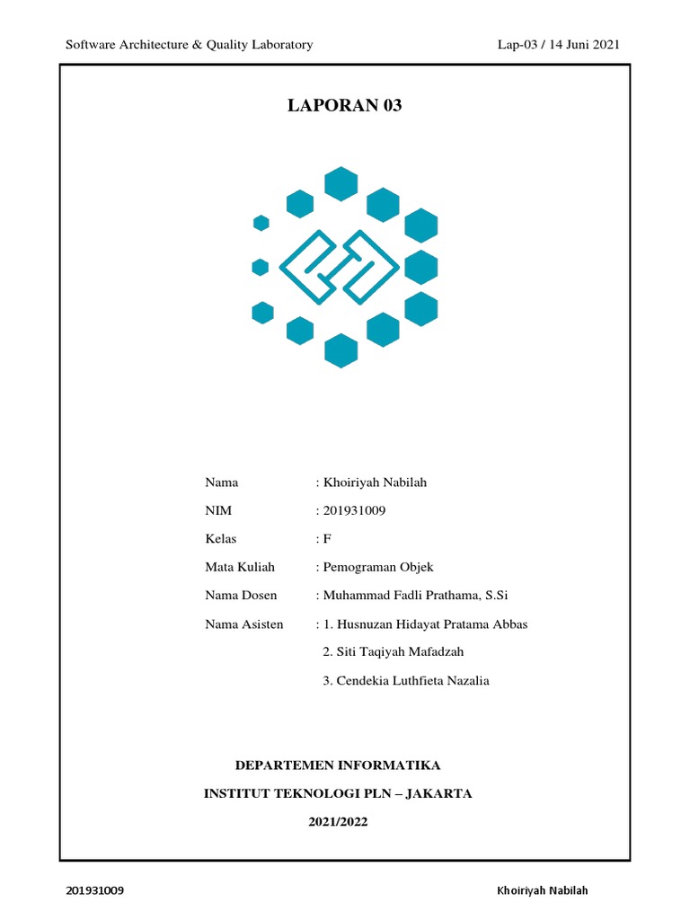 Khoiriyah Nabilah - Kelas F - Laporan 3 | PDF | Computer Programming | Software Engineering