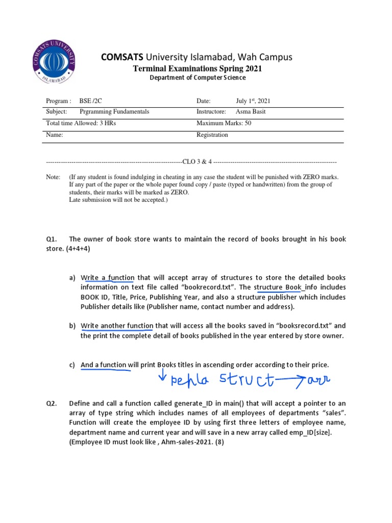 Terminal Paper (PF SE 2C) | PDF | C++ | Array Data Structure