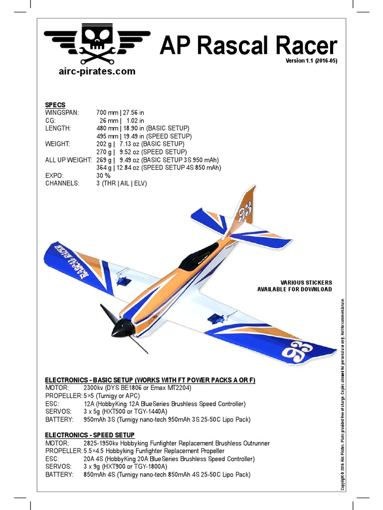 AP Rascal Racer Plan Full A3 | PDF | Vehicles | Aircraft
